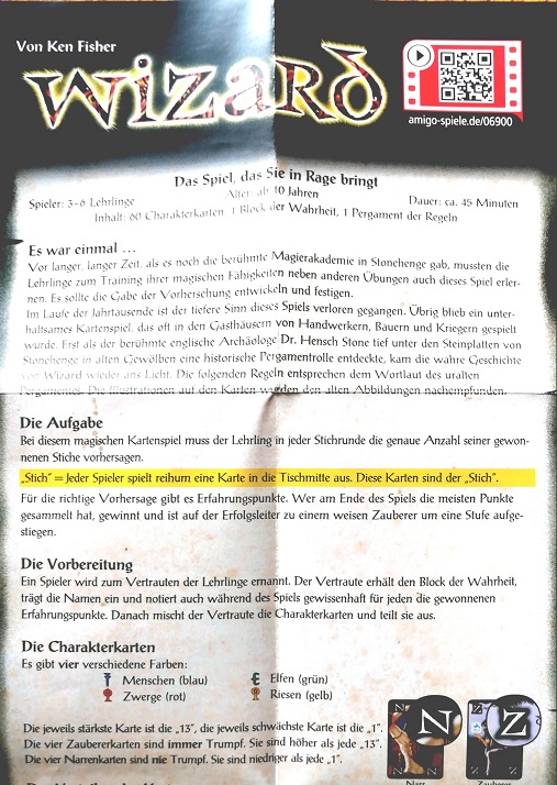 Wizard: Spielregeln, Test & Bilder